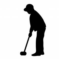 ゲートボール｜シルエット イラストの無料ダウンロードサイト「シルエットAC」