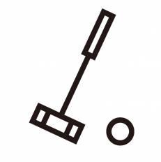 ゲートボール｜シルエット イラストの無料ダウンロードサイト「シルエットAC」