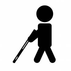 視覚障碍者｜シルエット イラストの無料ダウンロードサイト「シルエットAC」